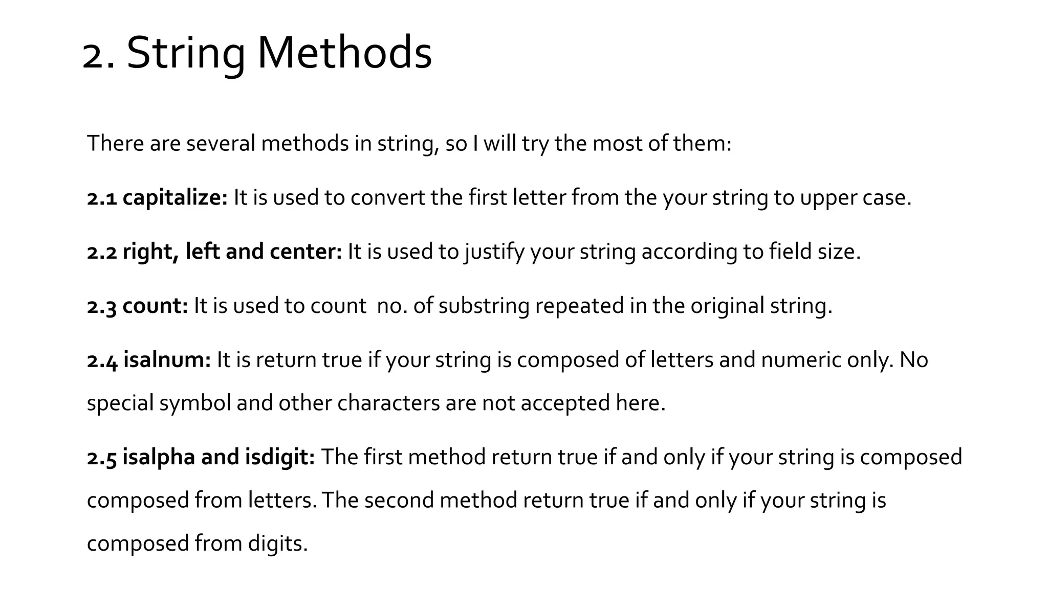 String In Python Lecture 3 Ppt 6189