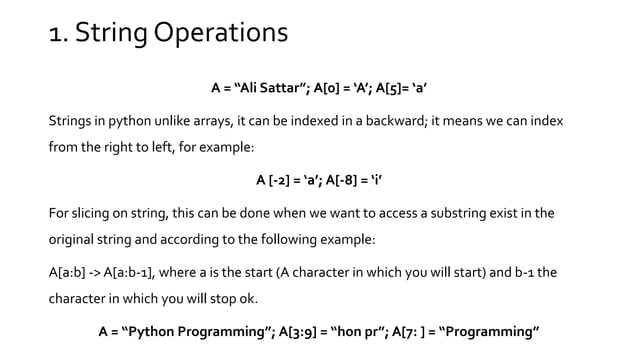 String In Python Lecture 3 Ppt