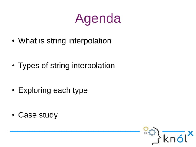String interpolation | PPT