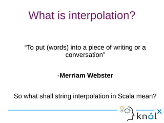 String interpolation | PPT