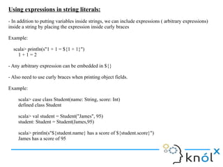 String Interpolation in Scala | ODP | Programming Languages | Computing