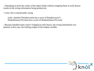 String Interpolation in Scala | ODP | Programming Languages | Computing