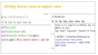 presentation on python string manipulation | PPTX