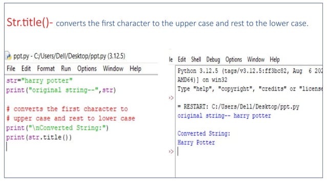 presentation on python string manipulation | PPTX