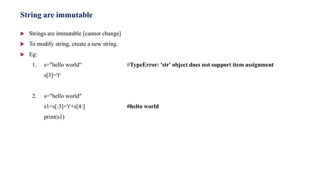 String Manipulation in Python | PPTX