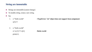String Manipulation in Python | PPT