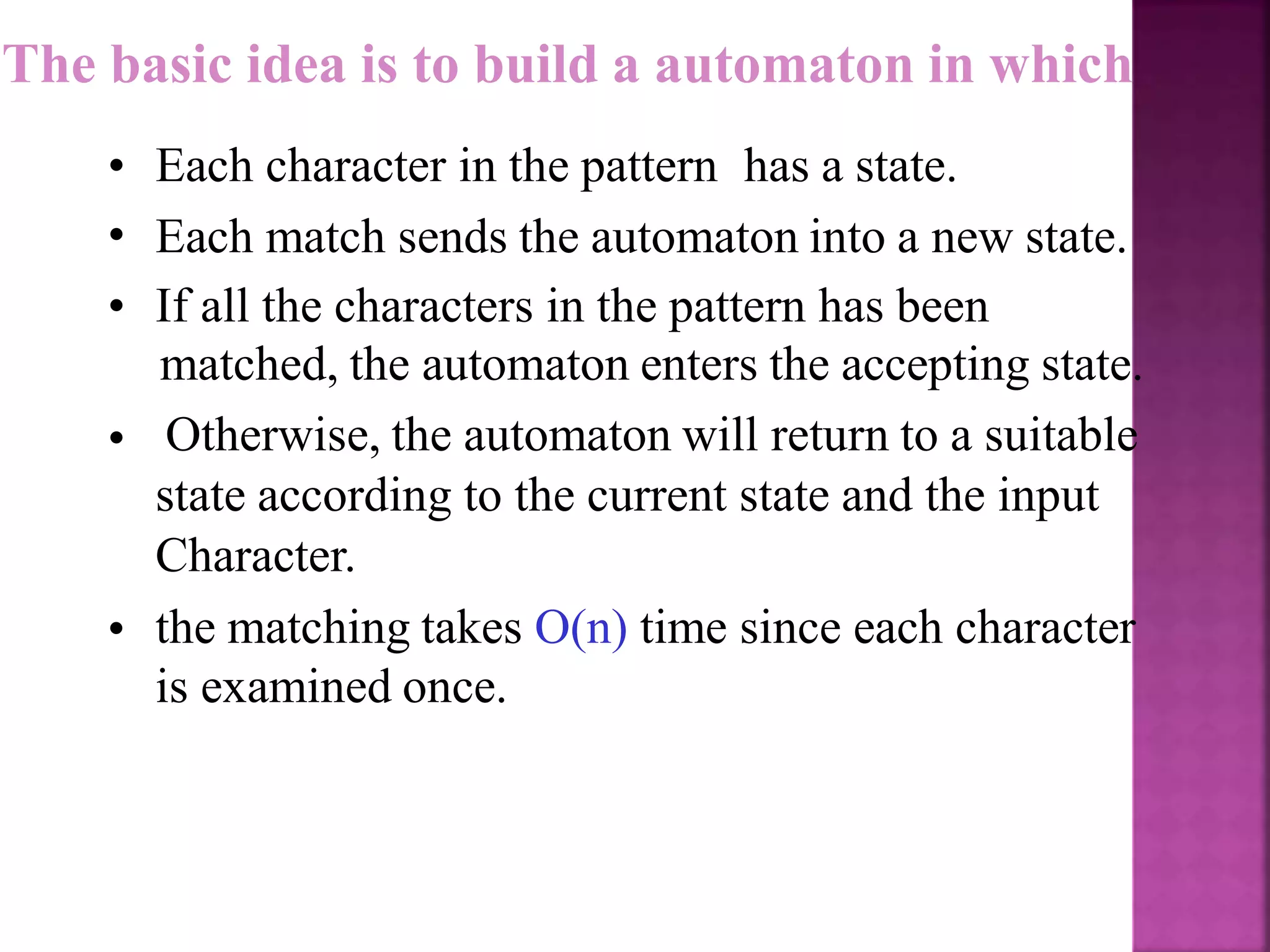 String Matching Finite Automata & KMP Algorithm. | PPT String Matching Finite Automata & KMP Algorithm. | PPT