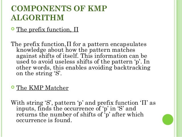 String matching algorithm String matching algorithm