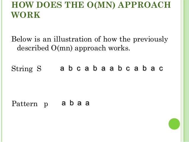 String matching algorithm String matching algorithm