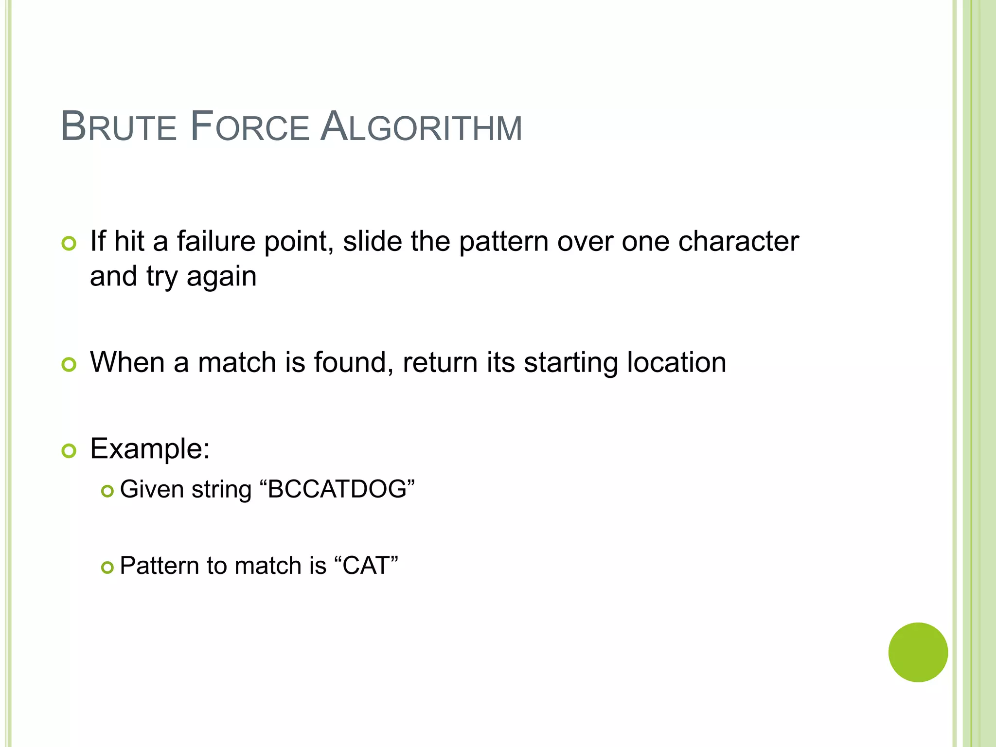 String matching algorithms | PPTX