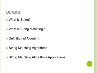 String matching algorithms | PPTX