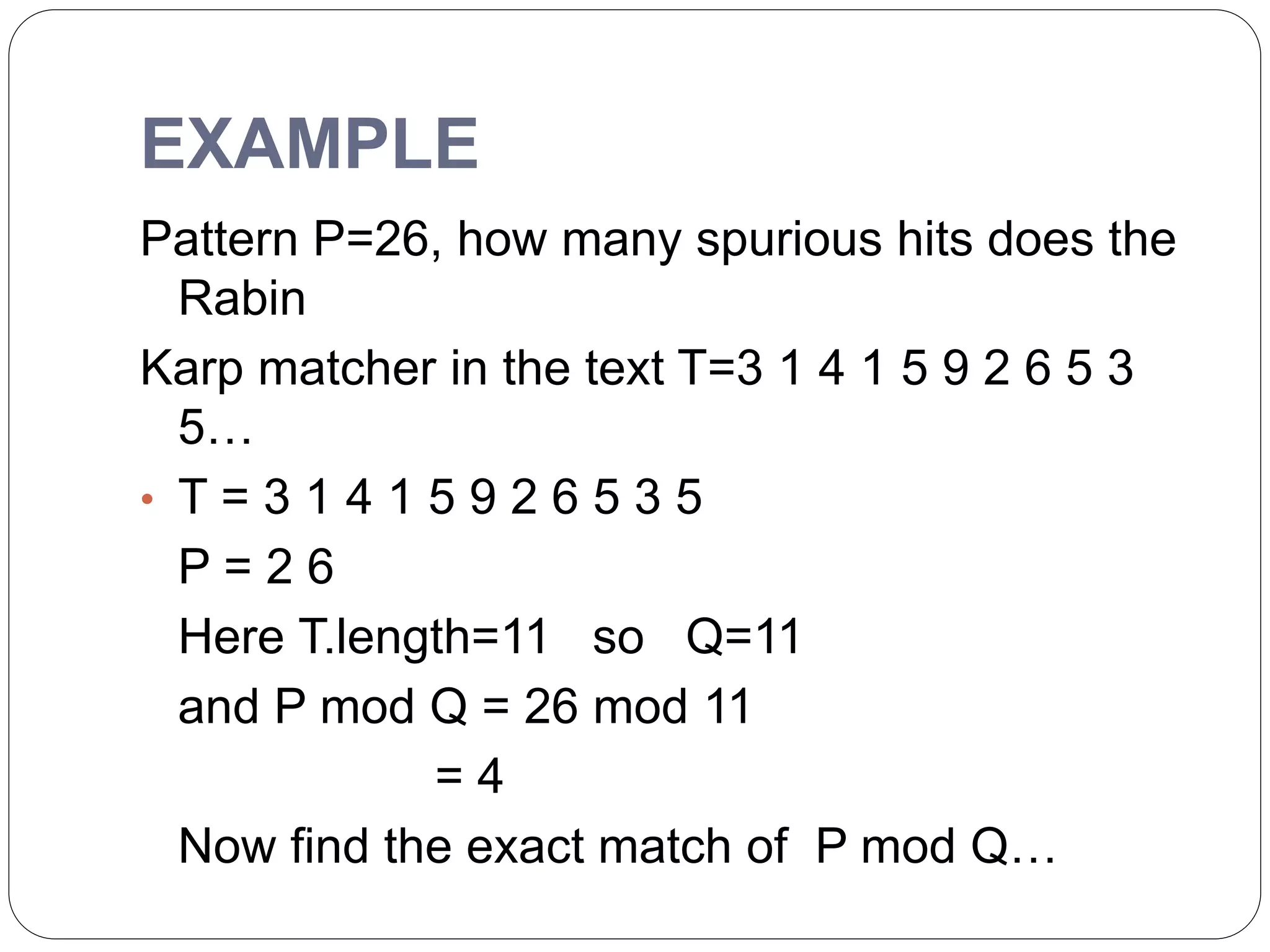 String matching algorithms | PPTX String matching algorithms | PPTX
