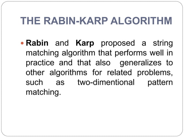 String Matching Algorithms Pptx