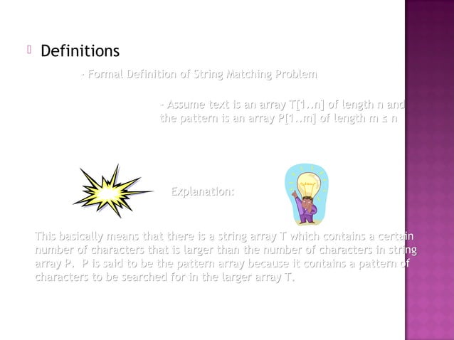 String matching algorithms | PPT | Programming Languages | Computing