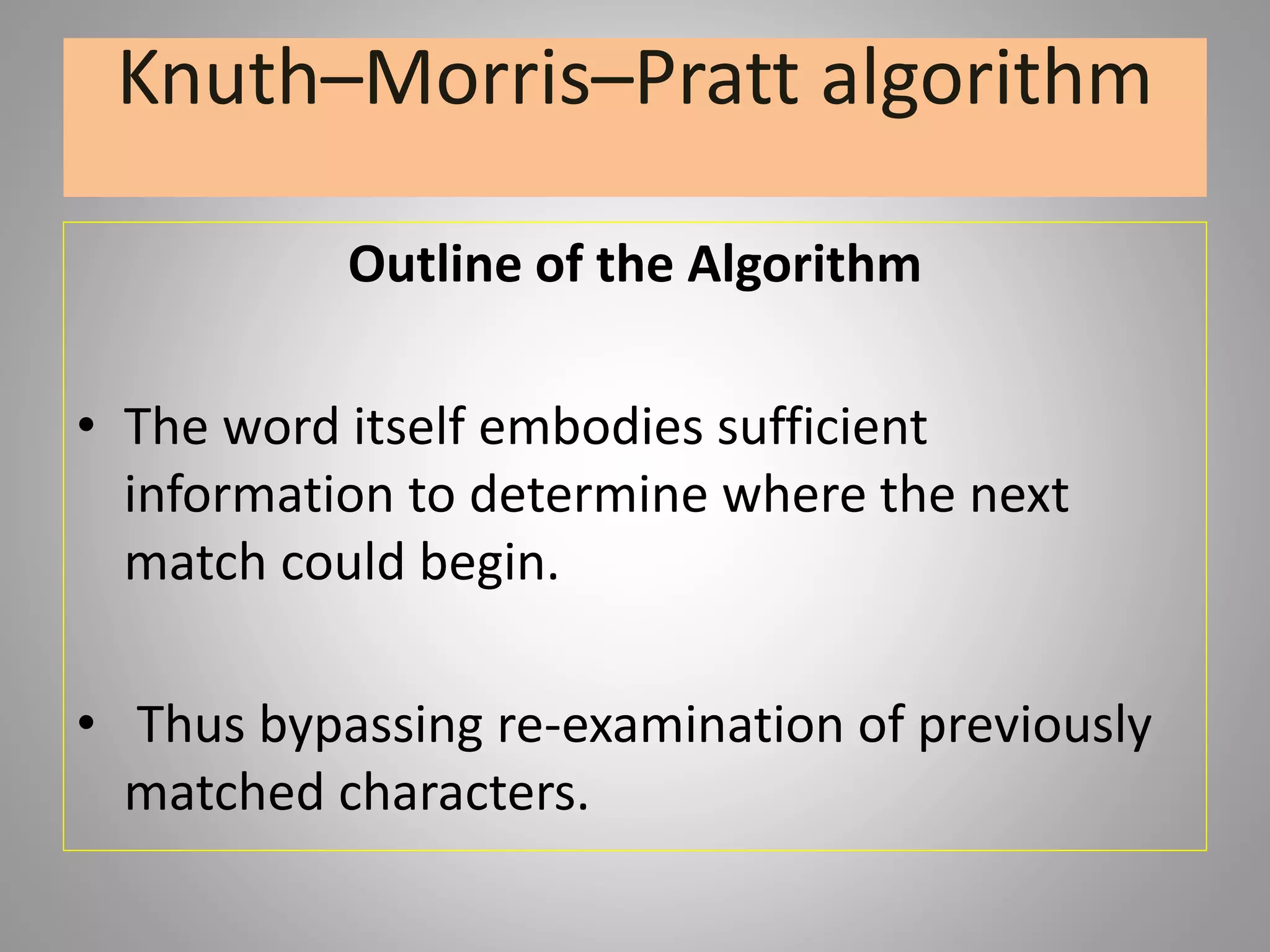 String Matching Algorithms Pattern Matching Pptx Programming 0554