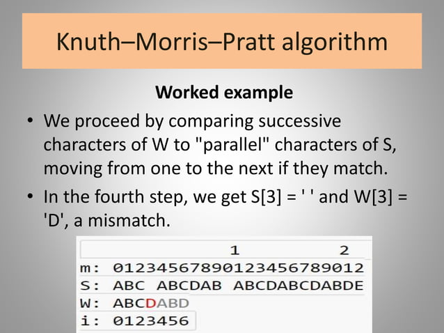 String Matching Algorithms Pattern Matching Pptx Programming