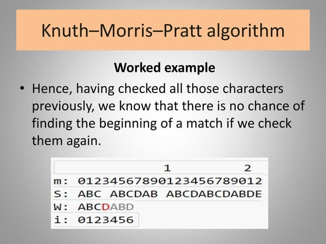 String Matching Algorithms Pattern Matching Pptx Programming