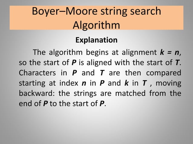 String Matching Algorithms Pattern Matching Ppt