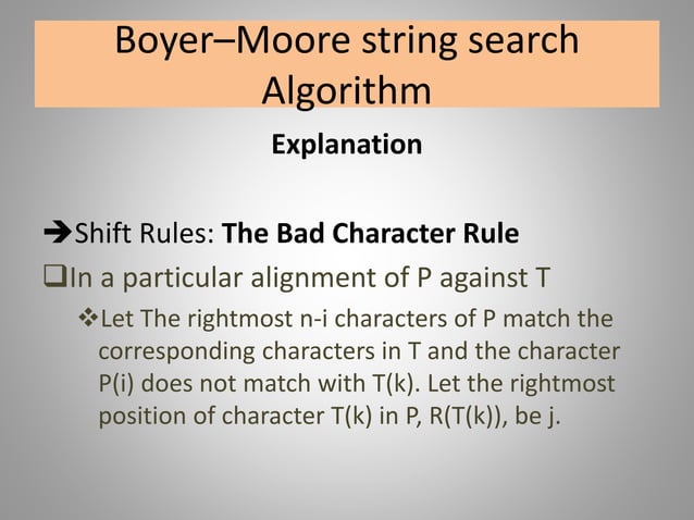 String Matching Algorithms Pattern Matching Pptx Programming