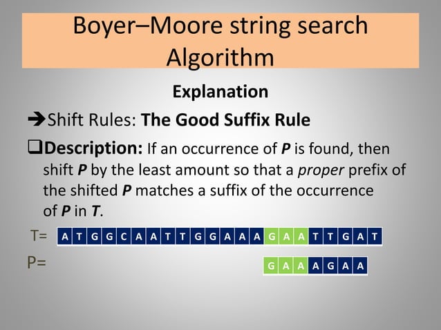 String Matching Algorithms Pattern Matching Pptx Programming Languages Computing