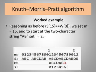 String matching algorithms-pattern matching. | PPT