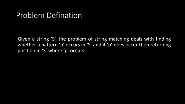 String matching algorithms(knuth morris-pratt) | PPT String matching algorithms(knuth morris-pratt) | PPT