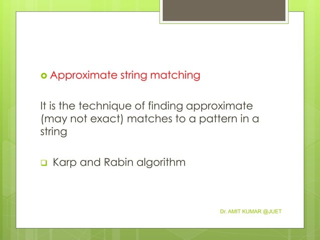String matching, naive, | PDF