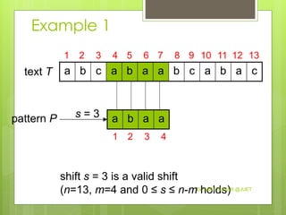 String matching, naive, | PDF