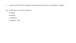String Methods and Files | PPT