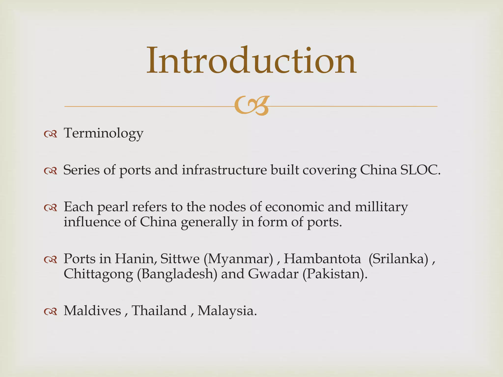 china String of pearl | PPT