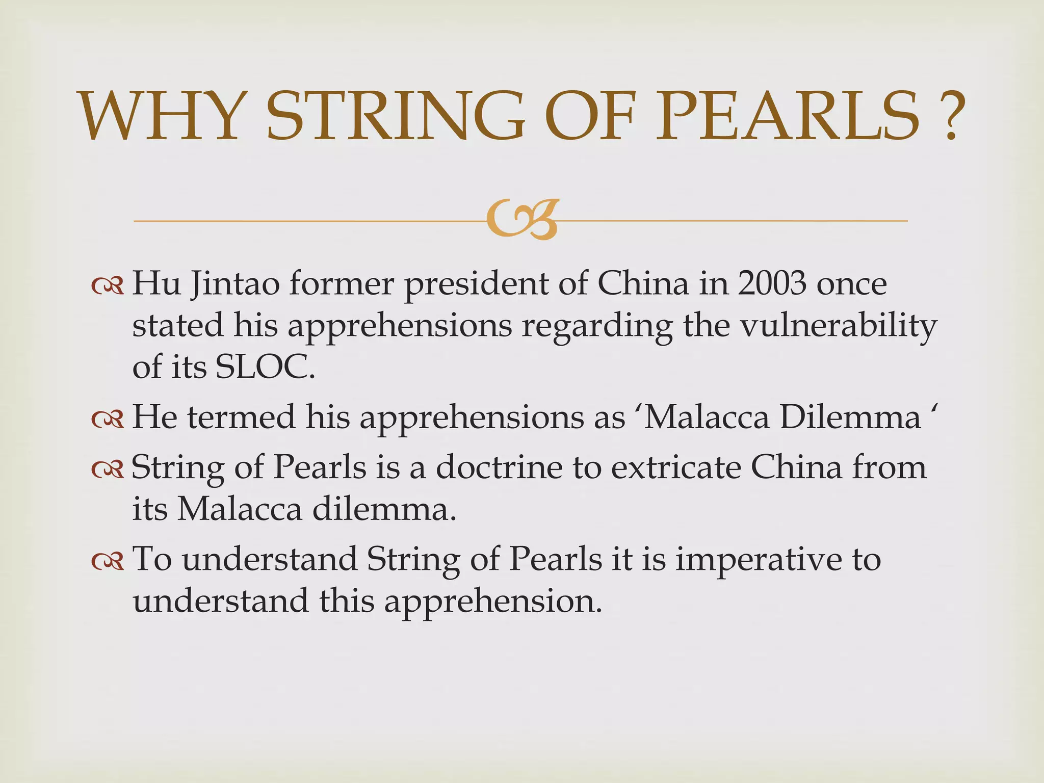 String of pearls | PPTX