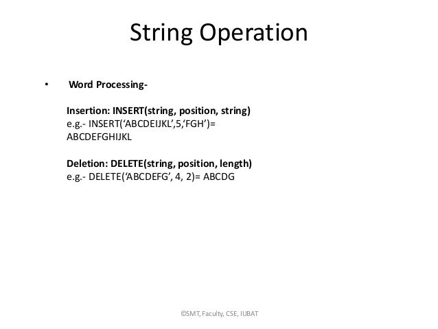 String Operation