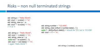 Let's talks about string operations in C++17 | PPT
