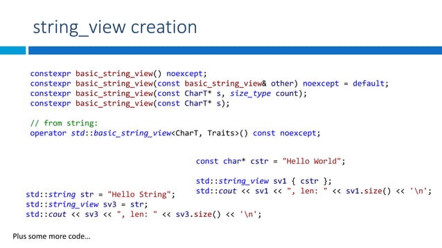 Let's talks about string operations in C++17 | PPT