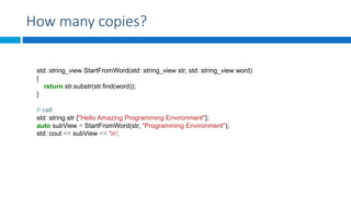 Let's talks about string operations in C++17 | PPT
