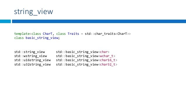 Let's talks about string operations in C++17