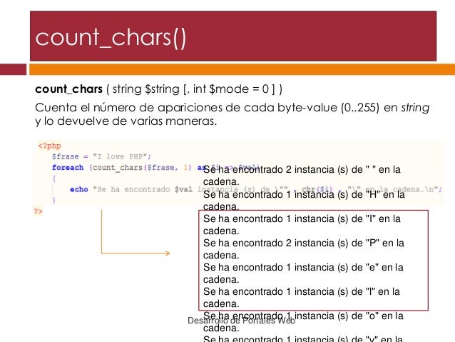Funciones De Strings En Php 