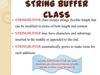 Strings in Java | PPTX