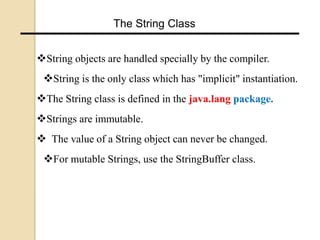 Strings in Java | PPTX