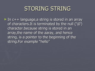 Strings | PPT