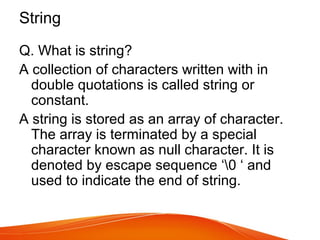 Strings | PPT