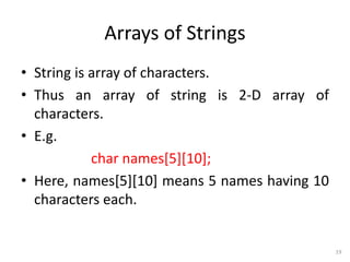 Strings in C | PPT