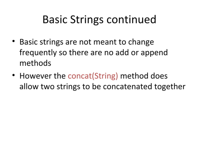 Strings In OOP(Object oriented programming) | PPT