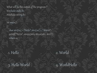 Quiz On Strings | PPT