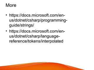C# Strings | PPT