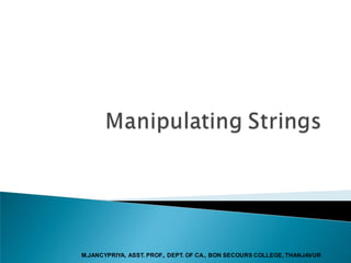 Strings | PPT