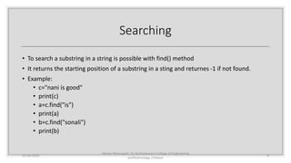 Strings in Python | PPT