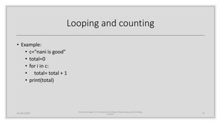 Strings in Python | PPT
