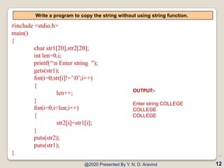 Strings IN C | PPT