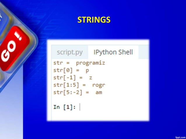 Detailed description of Strings in Python | PPT
